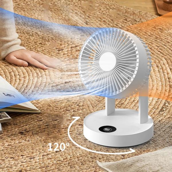 Quality Home Office Portable Desk Fan Quiet Plastic Material Battery Operated Table Top Fan for sale