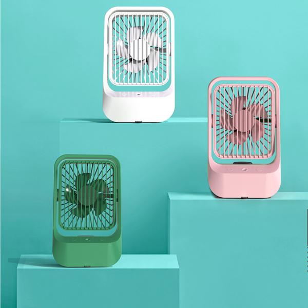 Quality Lightweight Mini Rechargeable Table Fan With 1200mAh High Capacity Battery Hotel Use for sale