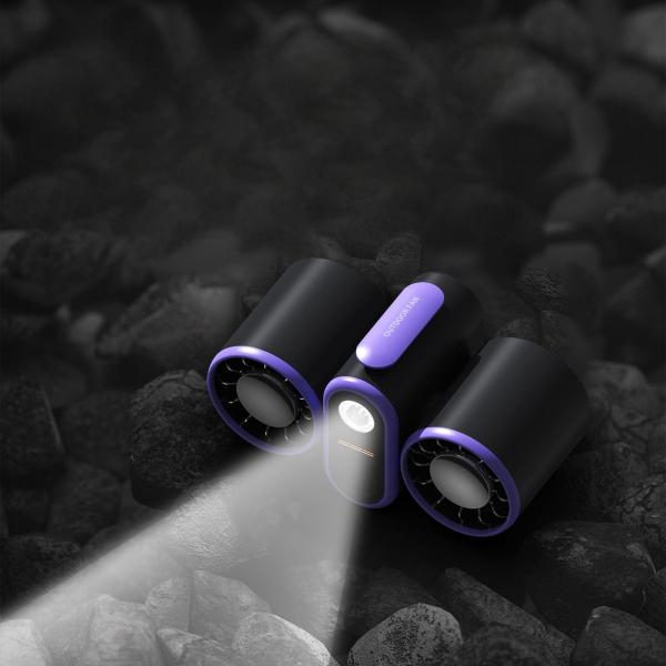 Quality 3 In 1 Dual Head Portable Air Cooling Fan With 8000mAh Battery Outdoor Use for sale