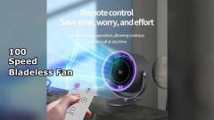Bladeless Fan 100 Speeds Remote Control Cooling
