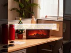 Christmas  WOOD Flame Aroma Diffuser Night Light Humidifier CE Certified USB Ultrasonic