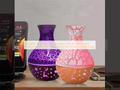 Portable Ultrasonic Air Humidifier with 35-40ml/h Mist Output and 7-Color LED Lighting for Home Aromatherapy