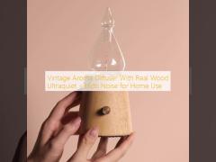 Vintage Aroma Diffuser With Real Wood Ultraquiet <36db Noise for Home Use