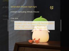 Modern LED Ambient USB Rechargeable Night Light  Fun Stress-Relieving Battery-Powered New Night Light