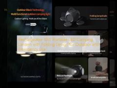 Rechargeable 10W Portable LED Camping Lantern with Folding Design for Outdoor and Emergency Use