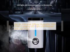 Car Air Freshener Diffuser Humidifier With Color Changing LED Light USB Powered And Low Noise