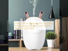 Anti-Dry Burn Ultrasonic Mini Humidifier Aromatherapy Diffuser Plastic Material RGB LED Night Light