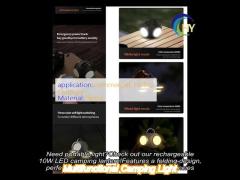 oem brand portable led camping lantern folding design for outdoor emergency use