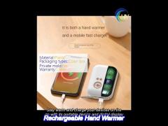 oem usb rechargeable hand warmer 2 in 1 self heating for household use