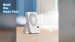 Quiet Portable Misting Fan Cools You Fast