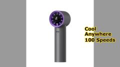 Mini USB Fan 100 Speeds Digital Display Portable Cooling