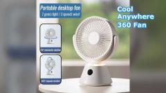 360 Rotatable Fan Quiet Rechargeable Home Kitchen