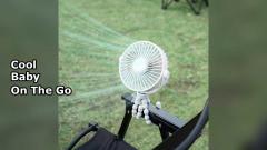 Rechargeable Stroller Fan Flexible Tripod 2000mAh