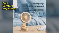 2000mAh Mini Fan Portable Desk Fan Rechargeable