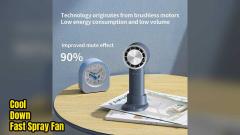 Mini Fan USB Rechargeable High Speed Spray Cooling