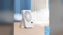 Quiet Cooling Fan Portable Rechargeable Spray Fan