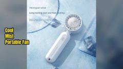 Mini Portable Fan  Speeds Misting Cool