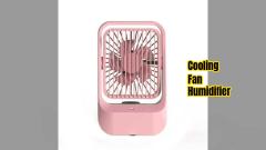 Cooling Fan Humidifier 1200mAh Battery