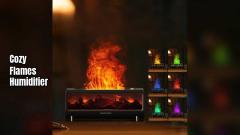 Flame Diffuser Humidifier Colorful Flames Warm Atmosphere