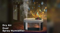 Upgraded USB Humidifier Gentle Night Light Dual Spray