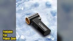 Digital Mini Fan 3000mAh Foldable Power Cool