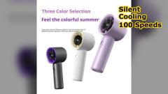 Silent Mini Fan 100 Speeds USB Rechargeable