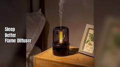 Sleep Aid Diffuser Humidifier Flame Light