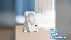 Quiet Portable Misting Fan Cools You Anywhere