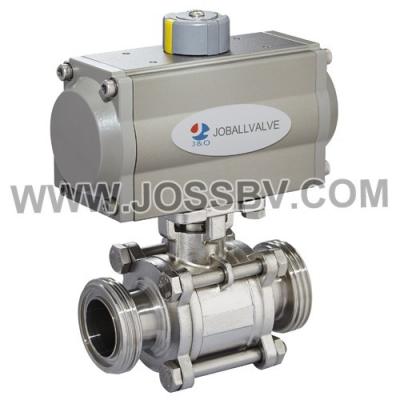 China Sanitary 3PCS Thread Ball Valve With Actuator for sale