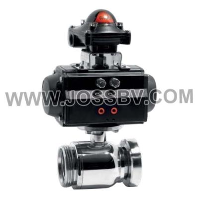 China Hygienic Pneumatic Ball Valve With Visual Control Head for sale