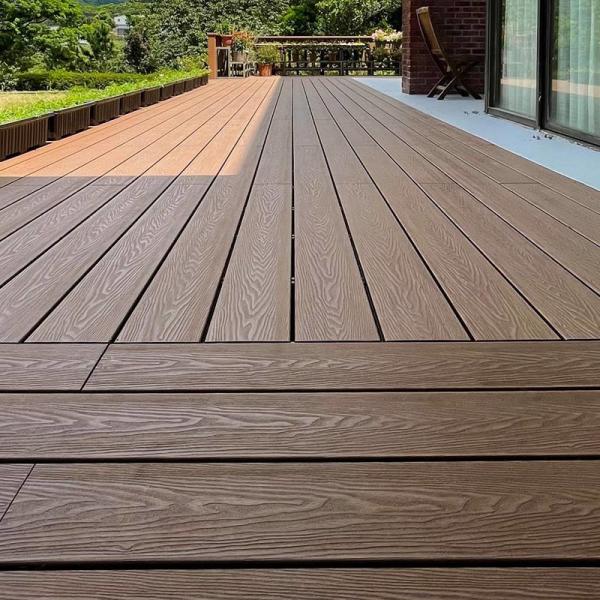 Quality Balcony 3D Composite Decking Easy Installation Outdoor WPC 3D Panel for sale