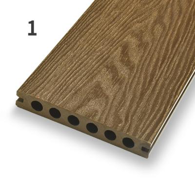 China Textured 3D Composite Decking Embossing Wood Plastic Composite Decking for sale