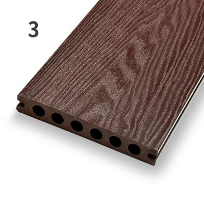 China Textured 3D Composite Decking Embossing Wood Plastic Composite Decking for sale