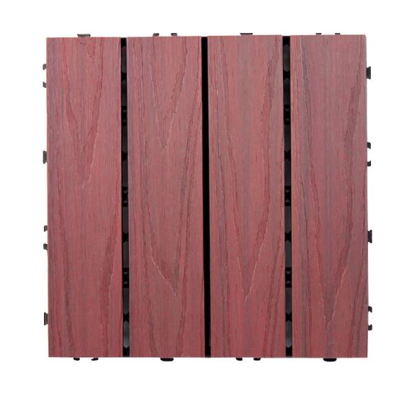Quality Wood WPC Decking Tiles Rotproof Snap Together Wood Tiles Impact Resistant for sale