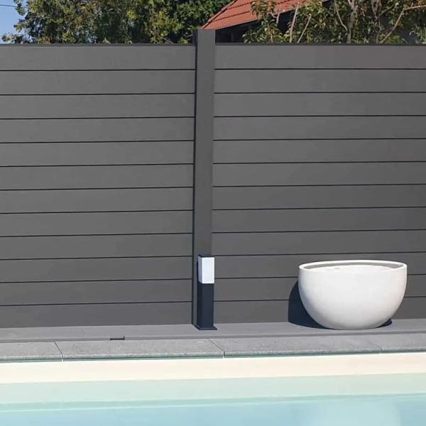 Quality Wood Plastic WPC Fence Panels outdoor Composite Fence Cladding for sale