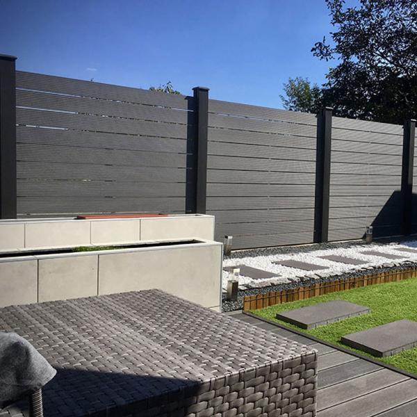 Quality Garden WPC Fence Panels Fireproof Wood Polymer Composite Boards for sale