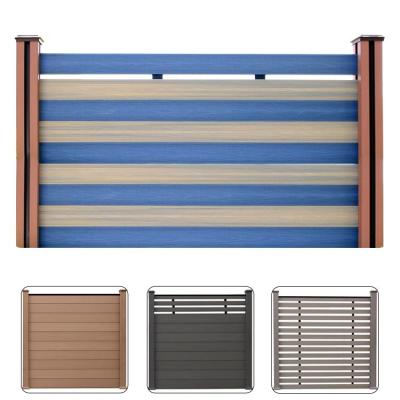 China Commercial WPC Fence Panels Rotproof WPC Composite Fence Slats for sale