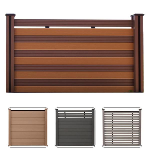 Quality WPC Plastic Wood Fence Boards Rotproof Composite Fence Boards for sale