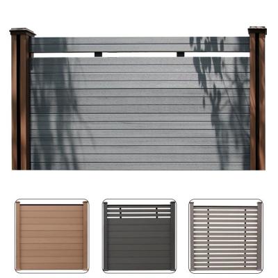 China Commercial WPC Fence Panels Rotproof WPC Composite Fence Slats for sale