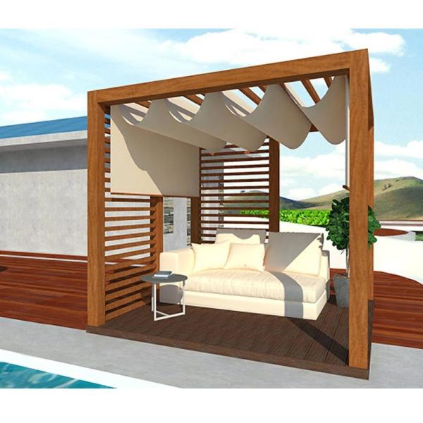 Προσαρμοσμένο WPC Pergola ξύλο πλαστικό σύνθετο κατάστρωμα Pergola ελαφρύ