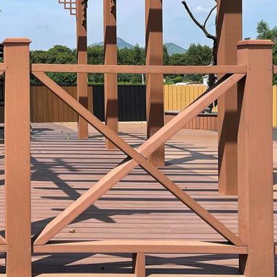 China Composite WPC Hand Railing Commercial WPC Stair Railing Fire Retardant for sale