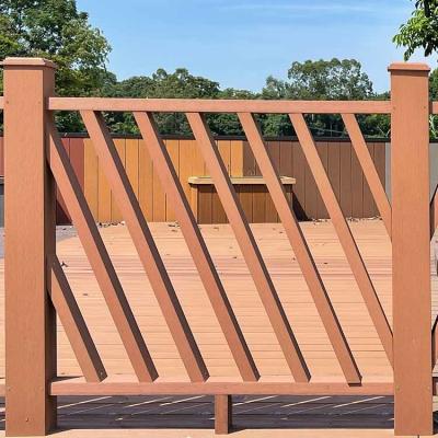 China Composite WPC Hand Railing Commercial WPC Stair Railing Fire Retardant for sale