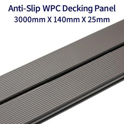 China Anti-Slip WPC Decking Panel 3000mm X 140mm X 25mm Low Maintenance for Easy Maintenance for sale