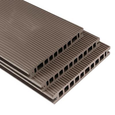 China Milieuvriendelijke WPC composiet terrasplank met reliëf antislip oppervlak Te koop