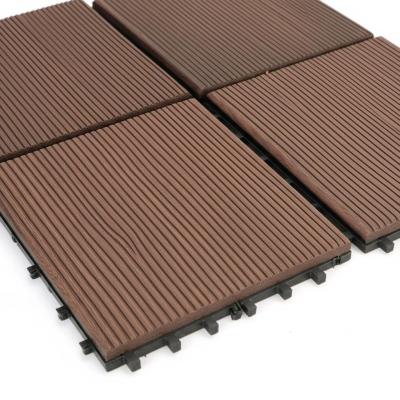 China Verander uw buitenruimte met brandwerende en gladwerende hout-plastiek composietdektegels Te koop