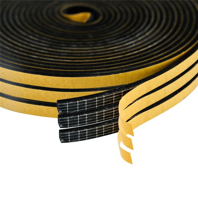 High Density Foam Weather Stripping For Insulating Door Frame Window Soundproof Self Adhesive