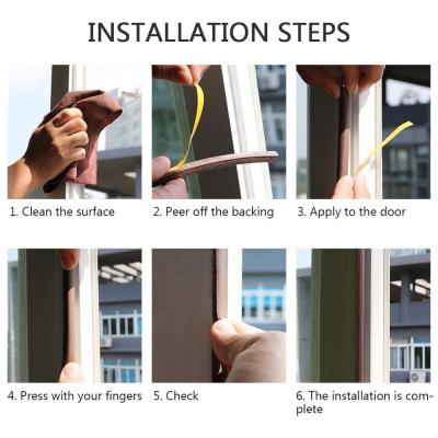 China 9*6mm Self Adhesive Door Seal Tape 100% PP EPDM Rubber Strip for sale