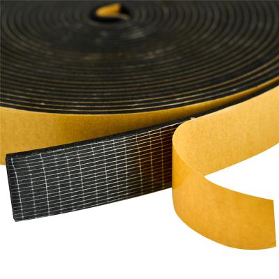 China Thick Foam Weather Stripping High Density Rubber Foam Self Adhesive Weatherstrip Tape for sale