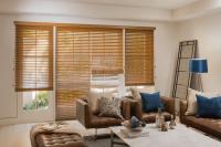 China Solid Wood Office Window Drapes , Dust Proof Bamboo Venetian Blinds for sale