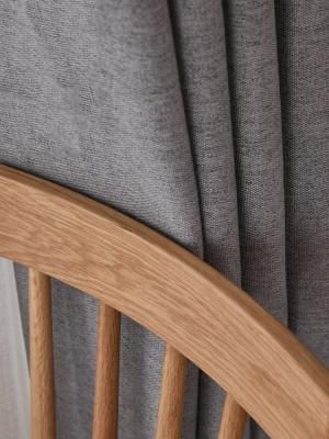 Cina Tela Grey Tenda oscurante a doppio strato leggero Ring Style semplice del velluto in vendita